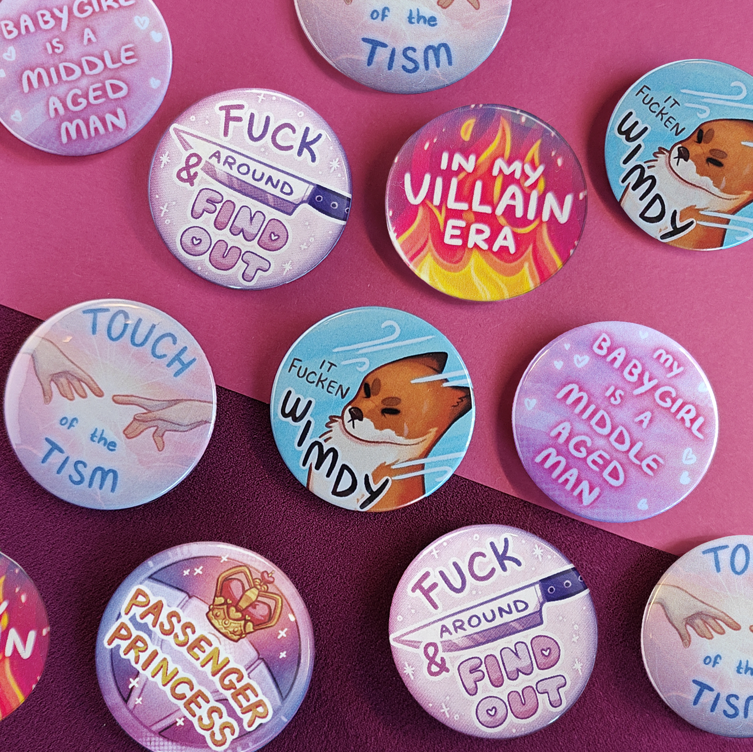 Memes button pins – Nekouhai's shop